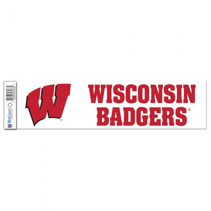 University Of Wisconsin Badgers - 3x12 Bumper Sticker Strip at Sticker ...