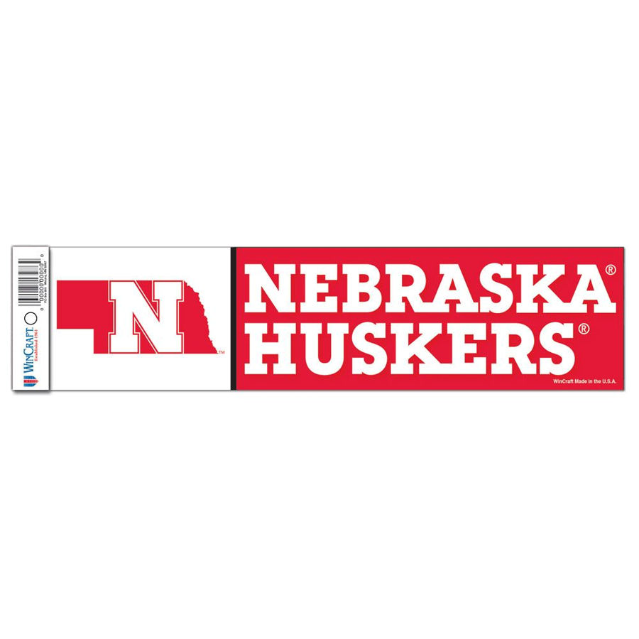 University Of Nebraska Cornhuskers - 3x12 Bumper Sticker Strip at ...