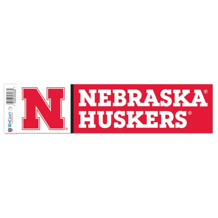 University Of Nebraska Cornhuskers Huskers - 3x12 Bumper Sticker Strip ...