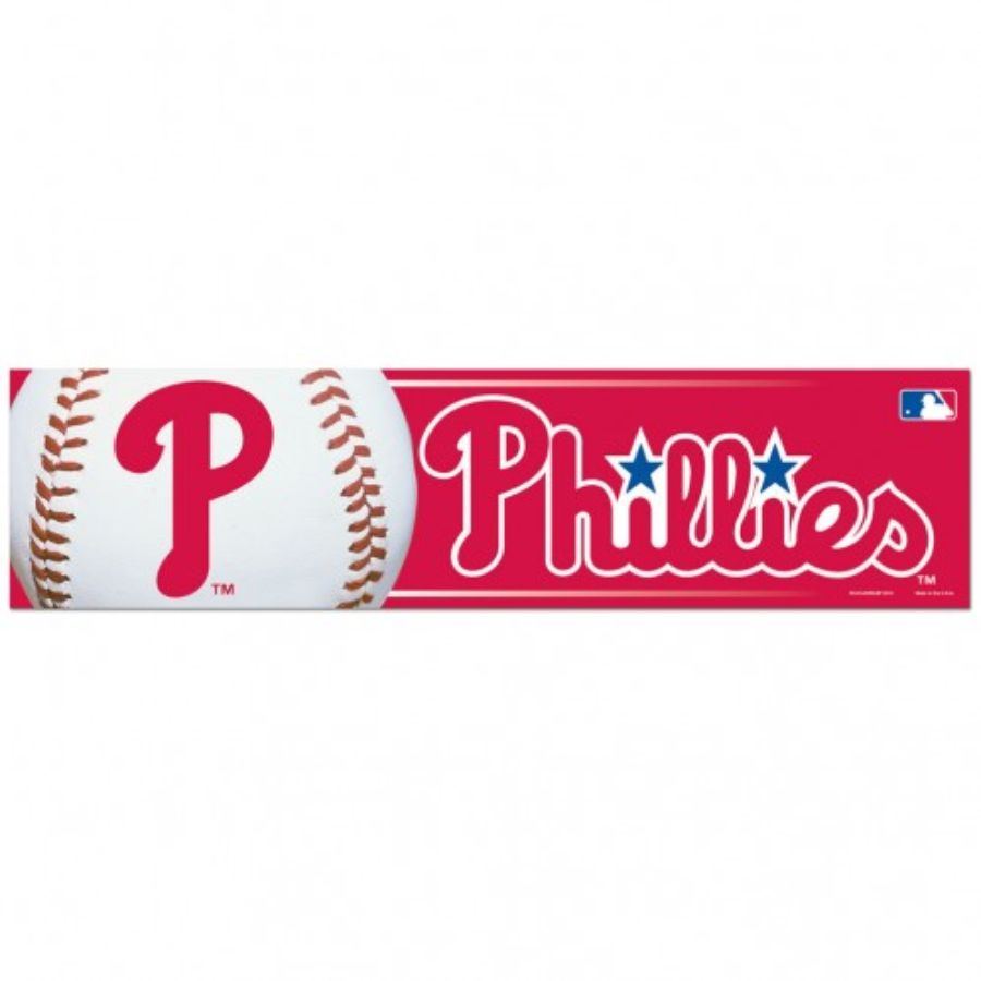Philadelphia Phillies Red - 3x12 Bumper Sticker Strip at Sticker Shoppe