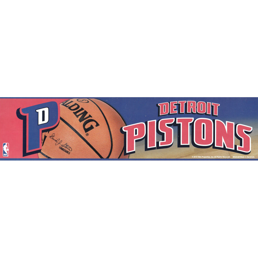 Detroit Pistons - 3x12 Bumper Sticker Strip at Sticker Shoppe
