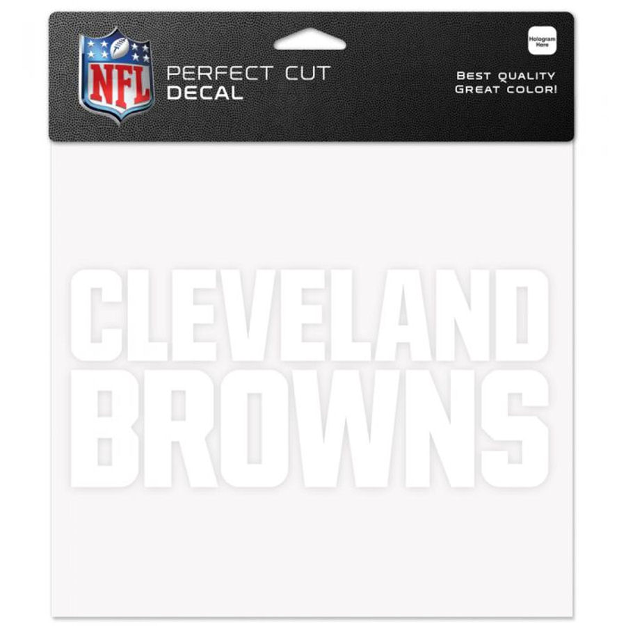 Cleveland Browns Script Logo - 8x8 White Die Cut Decal at Sticker Shoppe