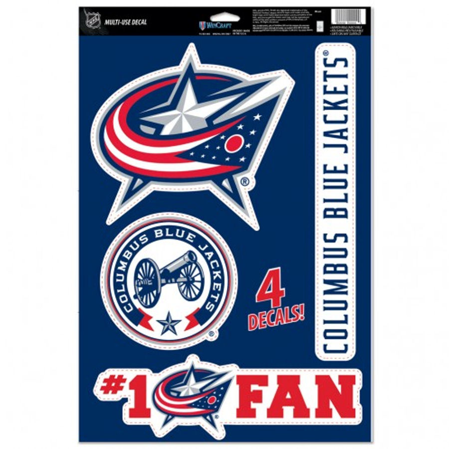 Columbus Blue Jackets - Set of 4 Ultra Decals at Sticker Shoppe