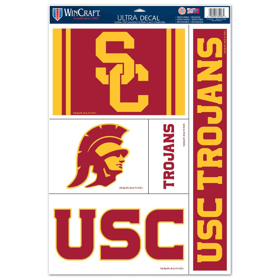 University Of Southern California USC Trojans - Set of 5 Ultra Decals ...