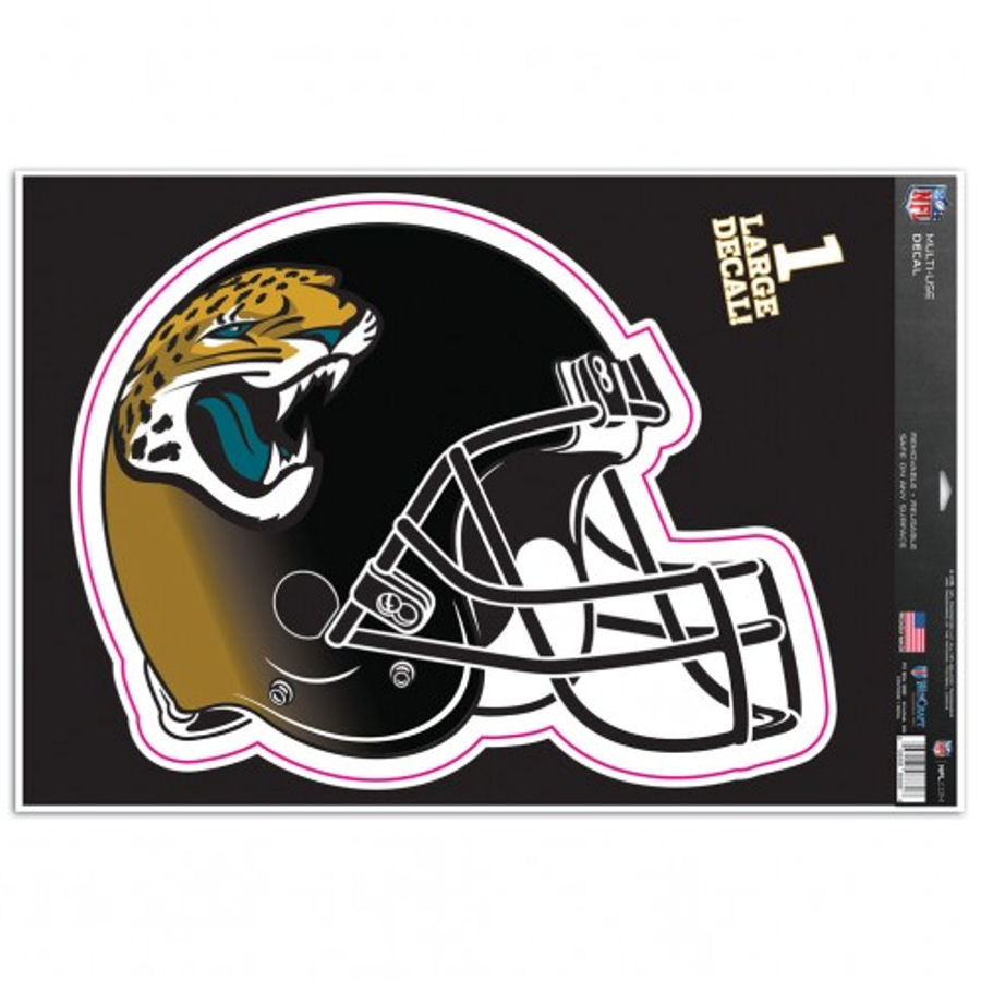 Jacksonville Jaguars Helmet - 11x17 Die Cut Multi Use Ultra Decal at ...