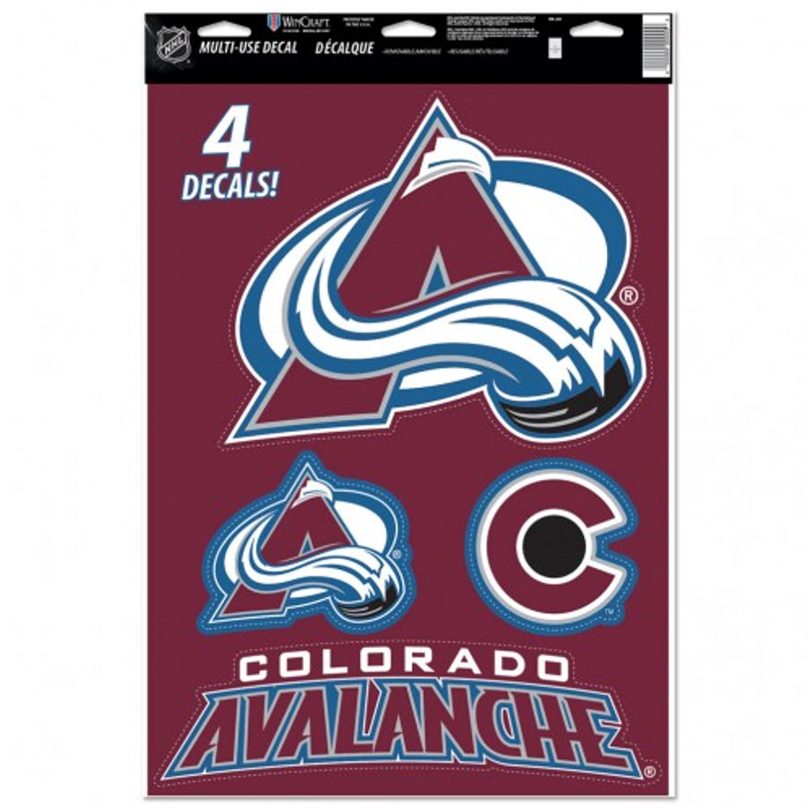Colorado Avalanche - Set of 4 Ultra Decals at Sticker Shoppe