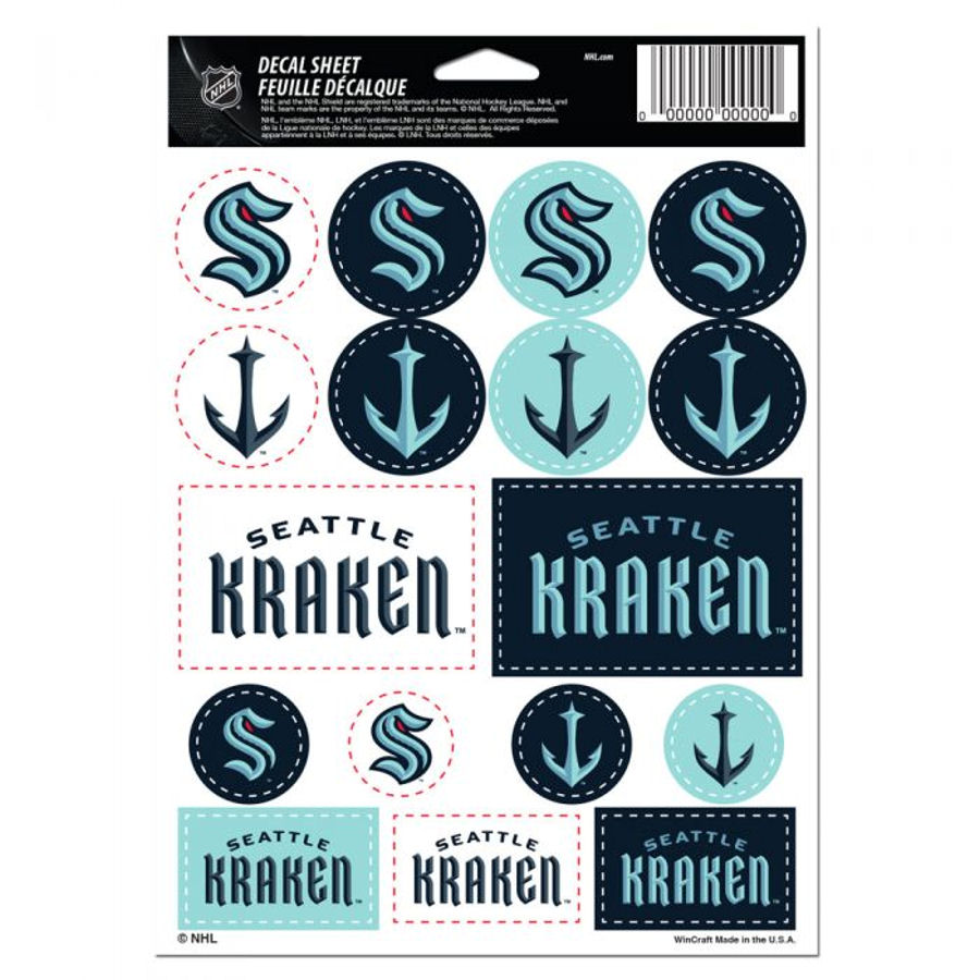 Seattle Kraken - 5x7 Sticker Sheet at Sticker Shoppe