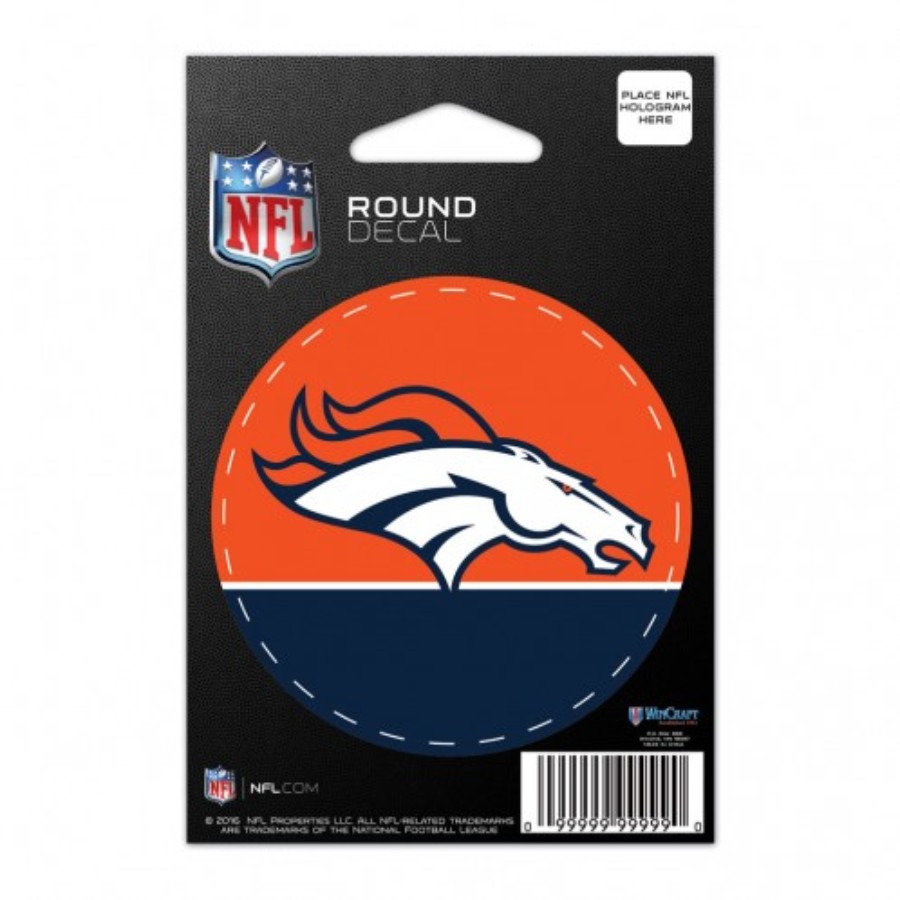 Denver Broncos - 3x3 Round Vinyl Sticker at Sticker Shoppe