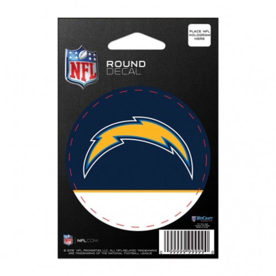 Los Angeles Chargers - 3x3 Round Vinyl Sticker at Sticker Shoppe