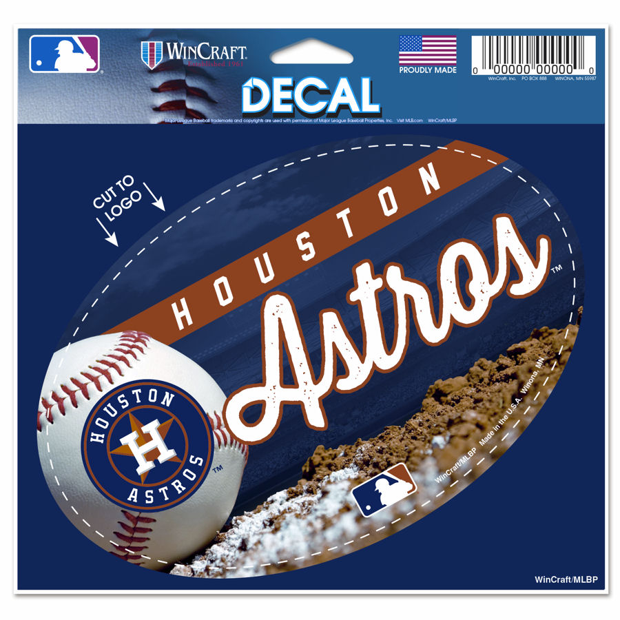 Houston Astros - 3.5x5 Vinyl Oval Sticker at Sticker Shoppe