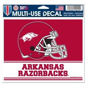 University Of Arkansas Razorbacks Football - 5x6 Ultra Decal at Sticker ...