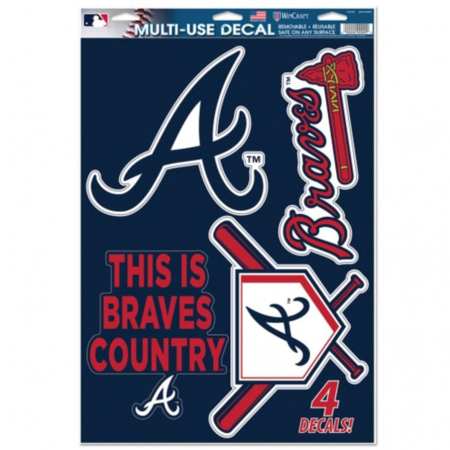 Atlanta Braves - Set of 4 Ultra Decals at Sticker Shoppe
