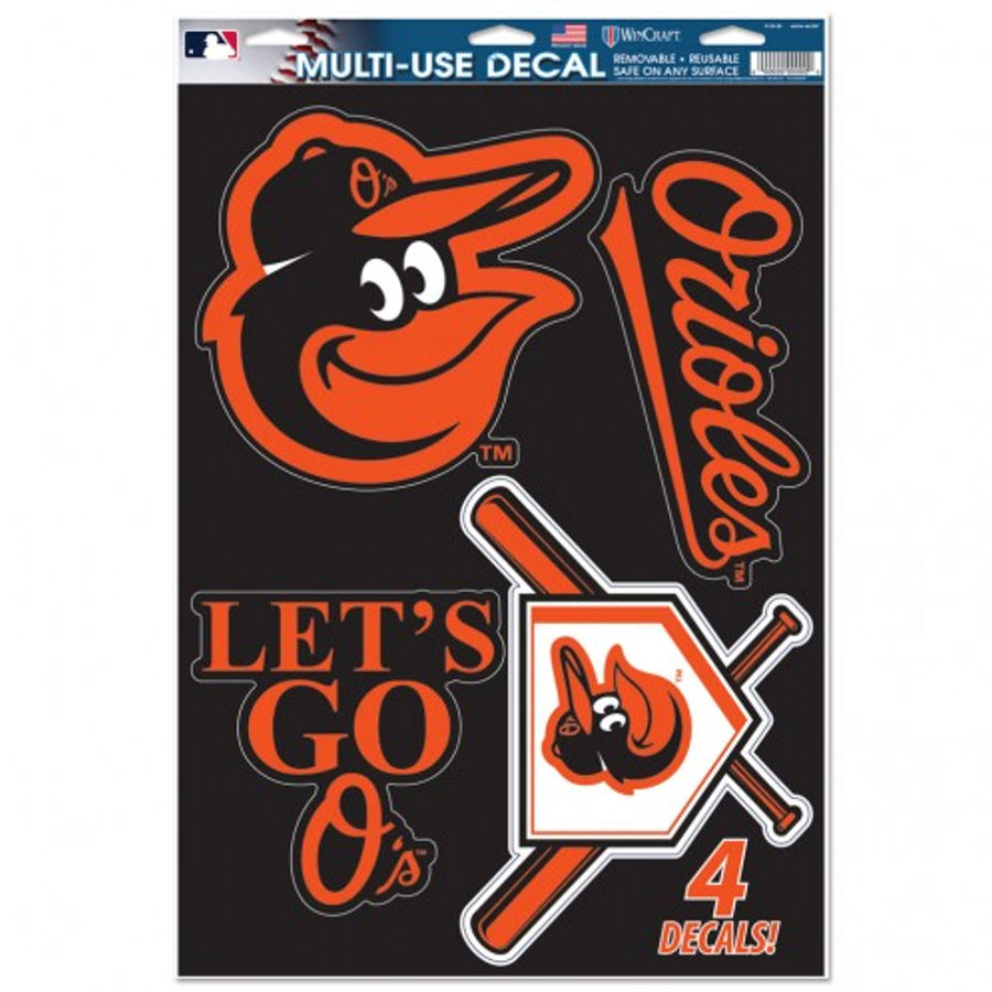 Baltimore Orioles - Set of 4 Ultra Decals at Sticker Shoppe