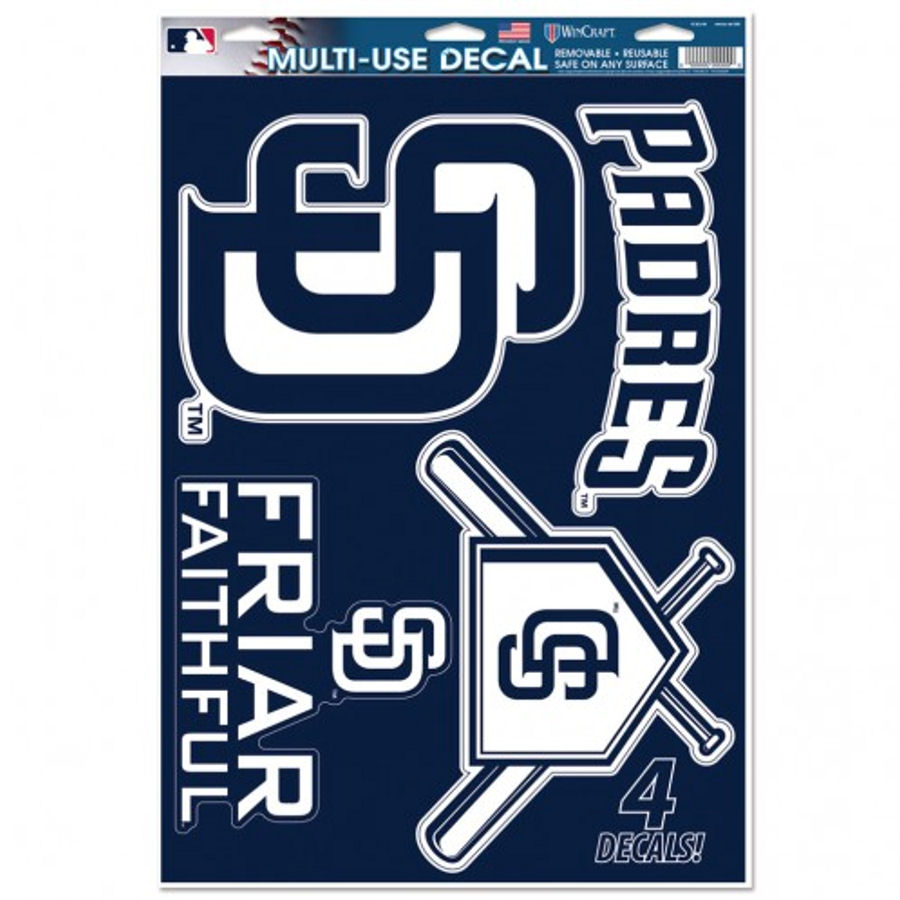 San Diego Padres - Set of 4 Ultra Decals at Sticker Shoppe
