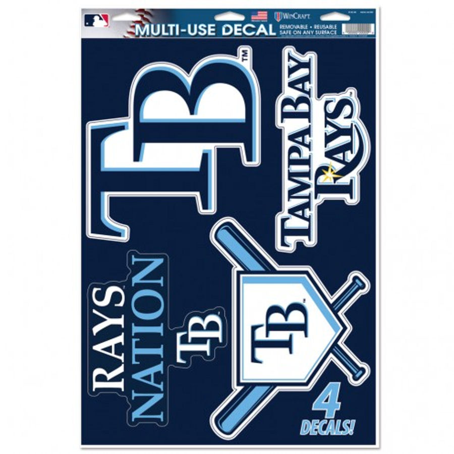Tampa Bay Rays - Set of 4 Ultra Decals at Sticker Shoppe