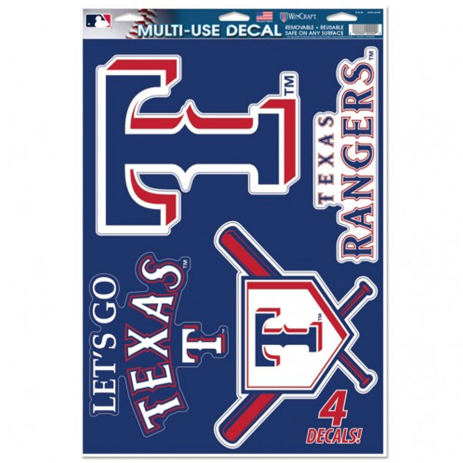 Texas Rangers - Set of 4 Ultra Decals at Sticker Shoppe