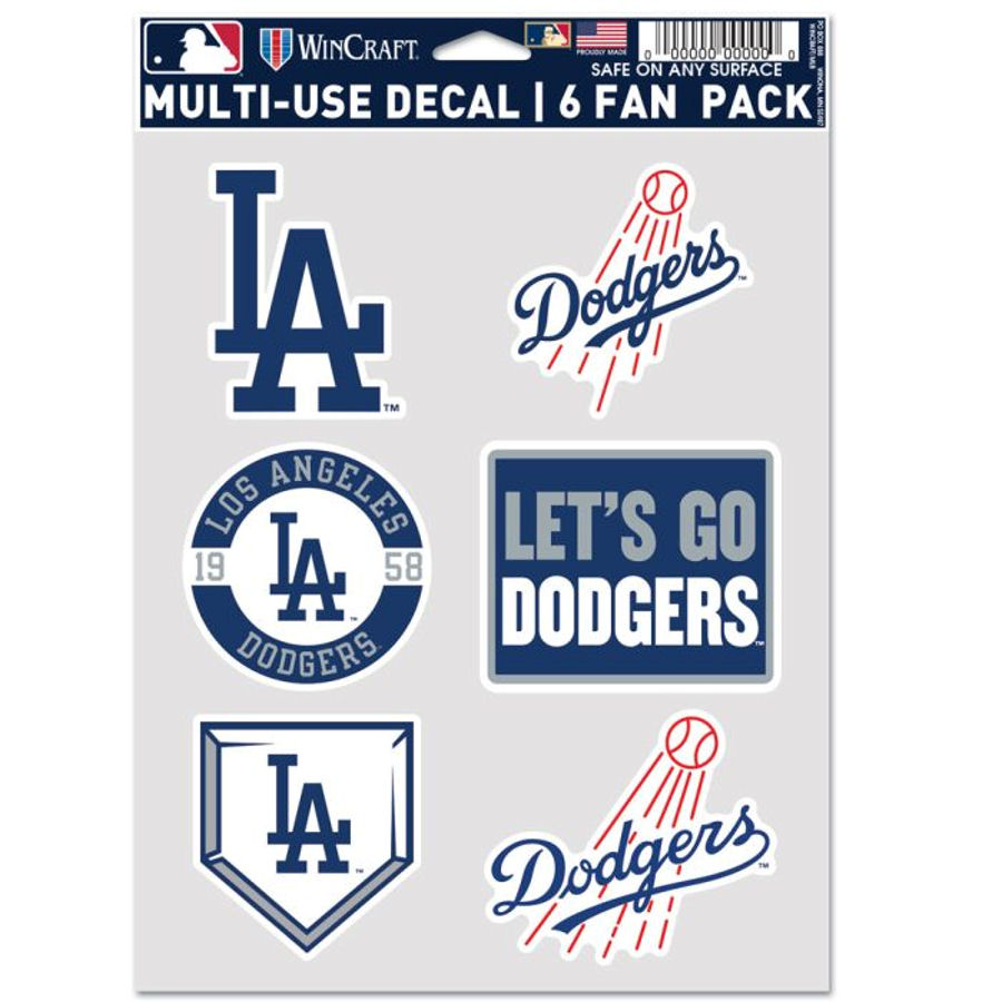 Los Angeles Dodgers - Sheet Of 6 Vinyl Stickers at Sticker Shoppe