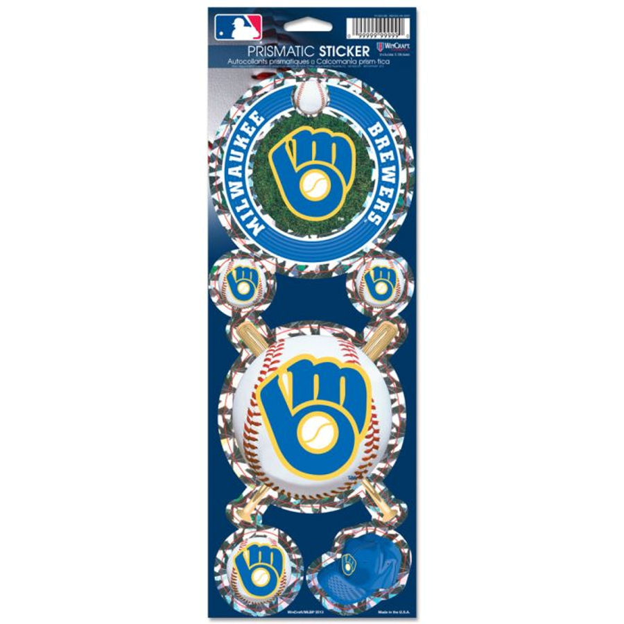 Milwaukee Brewers Retro - Set Of 5 Prismatic Sticker Sheet at Sticker ...