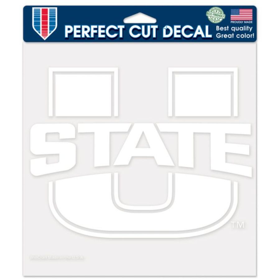 Utah State University Aggies - 8x8 White Die Cut Decal at Sticker Shoppe