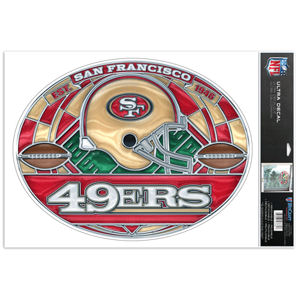 San Francisco 49ers - Stained Glass 11x17 Ultra Decal at Sticker Shoppe