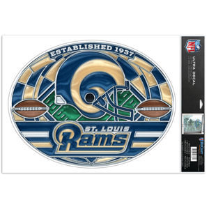 St. Louis Rams - Stained Glass 11x17 Ultra Decal at Sticker Shoppe