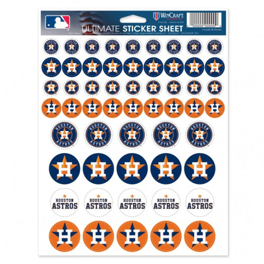 Houston Astros - 8.5x11 Sticker Sheet at Sticker Shoppe