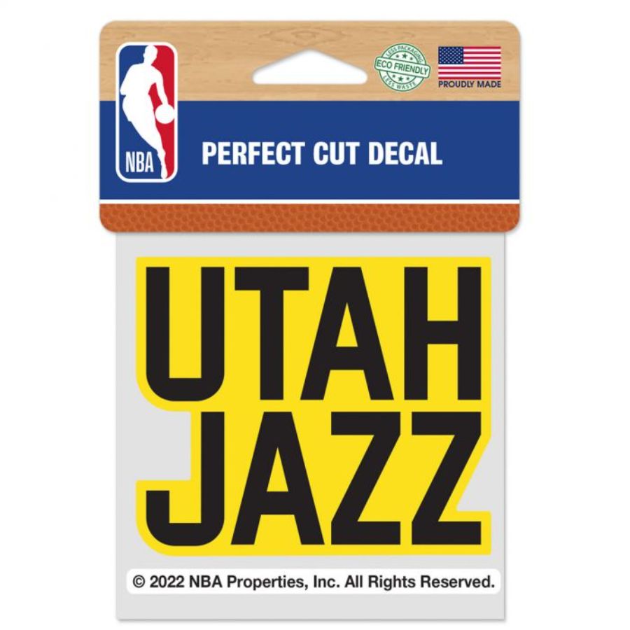 Utah Jazz 2022 Script Logo - 4x4 Die Cut Decal at Sticker Shoppe