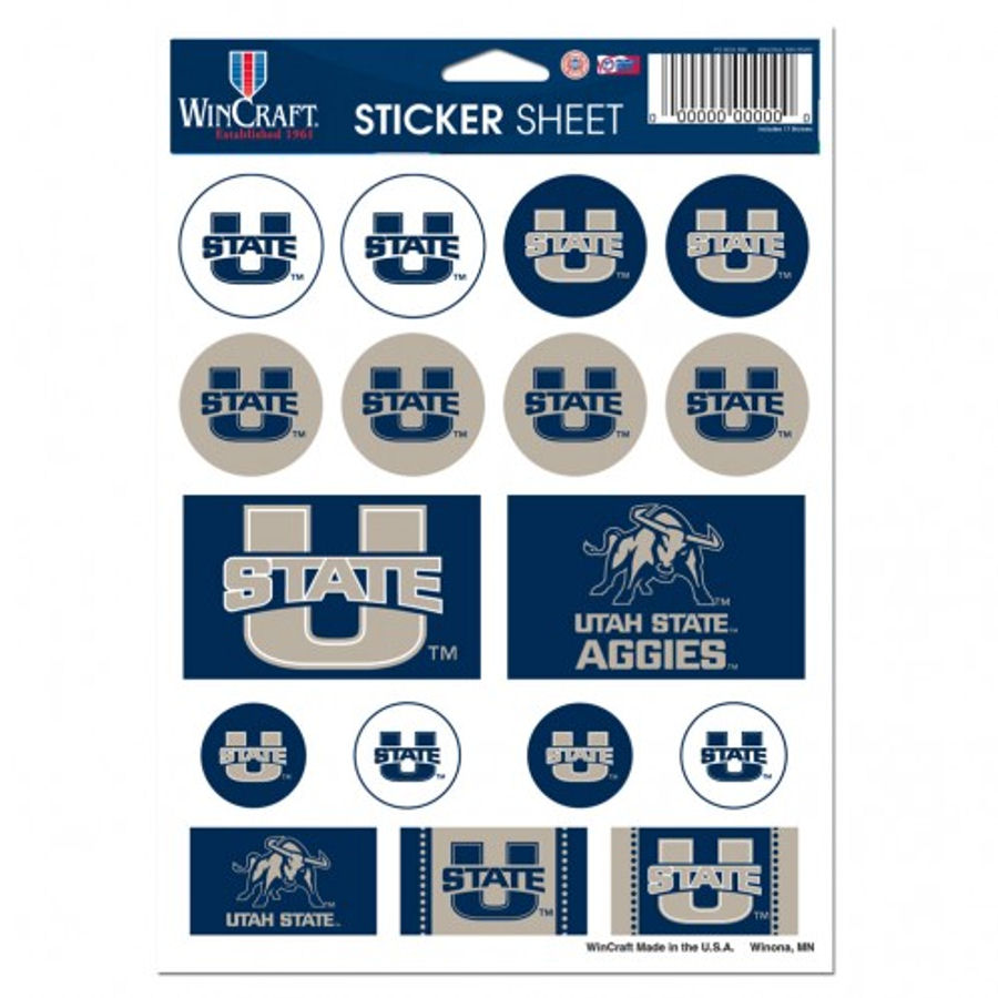 Utah State University Aggies - 5x7 Sticker Sheet at Sticker Shoppe