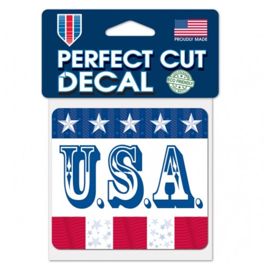 USA Red White & Blue - 4x4 Die Cut Decal at Sticker Shoppe