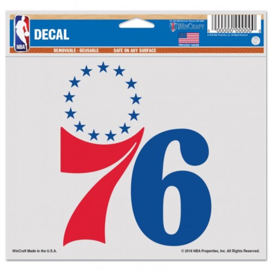 Philadelphia 76ers - 5x6 Ultra Decal at Sticker Shoppe