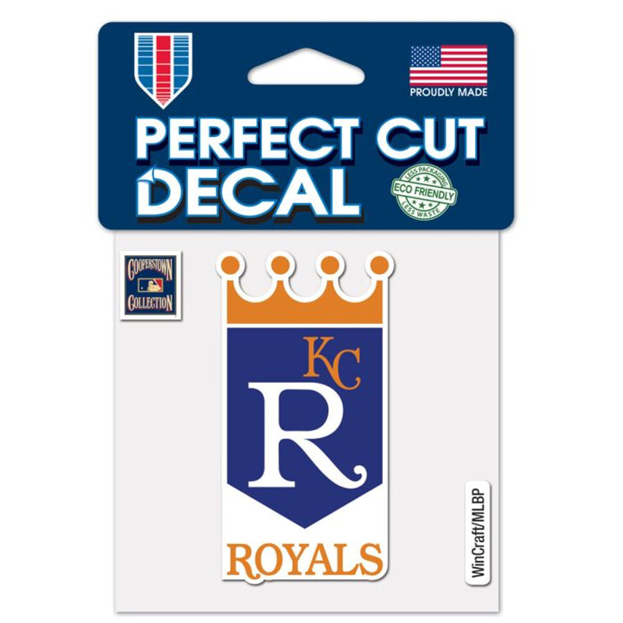 Kansas City Royals Retro Logo - 4x4 Die Cut Decal at Sticker Shoppe
