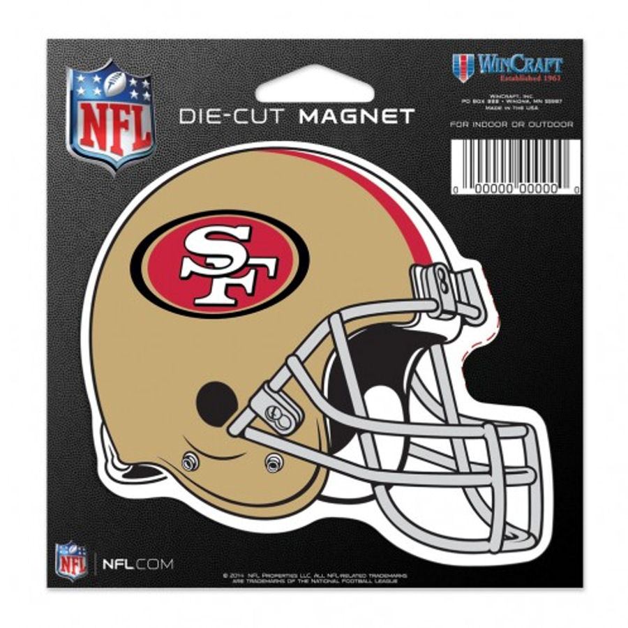 San Francisco 49ers Helmet - 4.5" Die Cut Logo Magnet at Sticker Shoppe