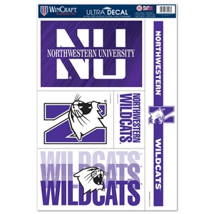 Northwestern University Wildcats - Set of 5 Ultra Decals at Sticker Shoppe