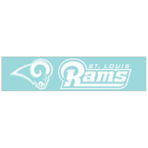 St. Louis Rams - 4x17 White Die Cut Decal at Sticker Shoppe