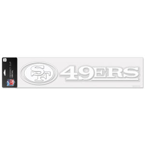 San Francisco 49ers - 4x16 White Die Cut Decal at Sticker Shoppe