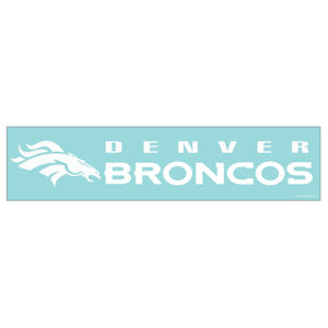 Denver Broncos - 4x17 White Die Cut Decal at Sticker Shoppe