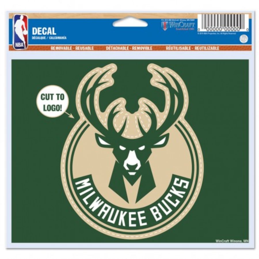 Milwaukee Bucks - 4.5x5.75 Die Cut Multi Use Ultra Decal at Sticker Shoppe