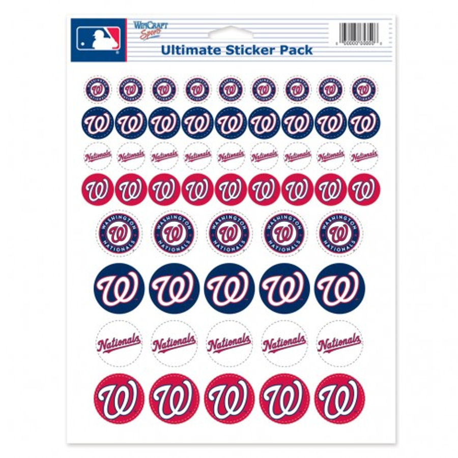 Washington Nationals - 8.5x11 Sticker Sheet at Sticker Shoppe