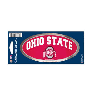 Ohio State University Buckeyes - 3x7 Oval Chrome Decal at Sticker Shoppe