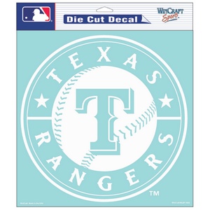 Texas Rangers - 8x8 White Die Cut Decal at Sticker Shoppe