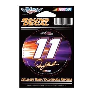 Denny Hamlin #11 - 3x3 Round Vinyl Sticker at Sticker Shoppe
