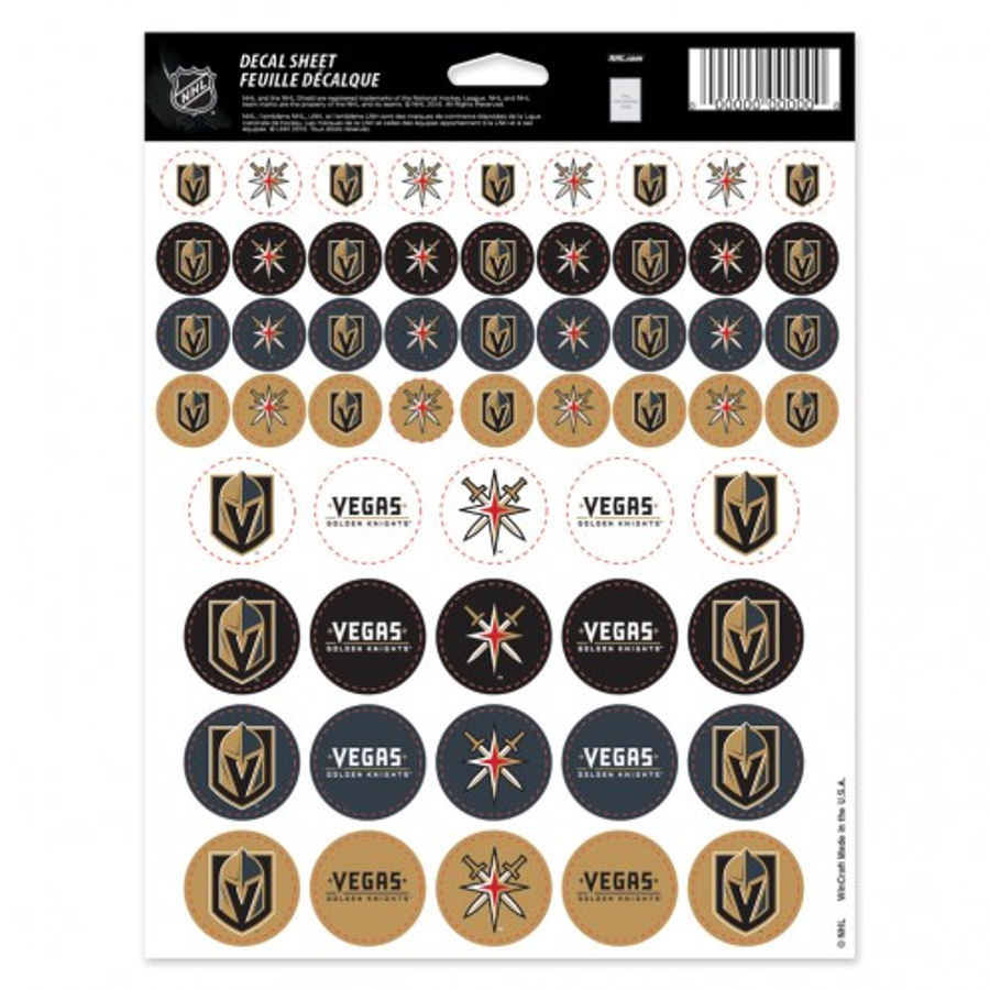 Vegas Golden Knights - 8.5x11 Sticker Sheet at Sticker Shoppe