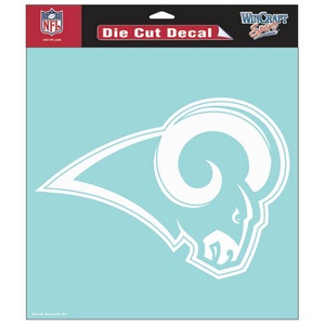Los Angeles Rams - 8x8 White Die Cut Decal at Sticker Shoppe