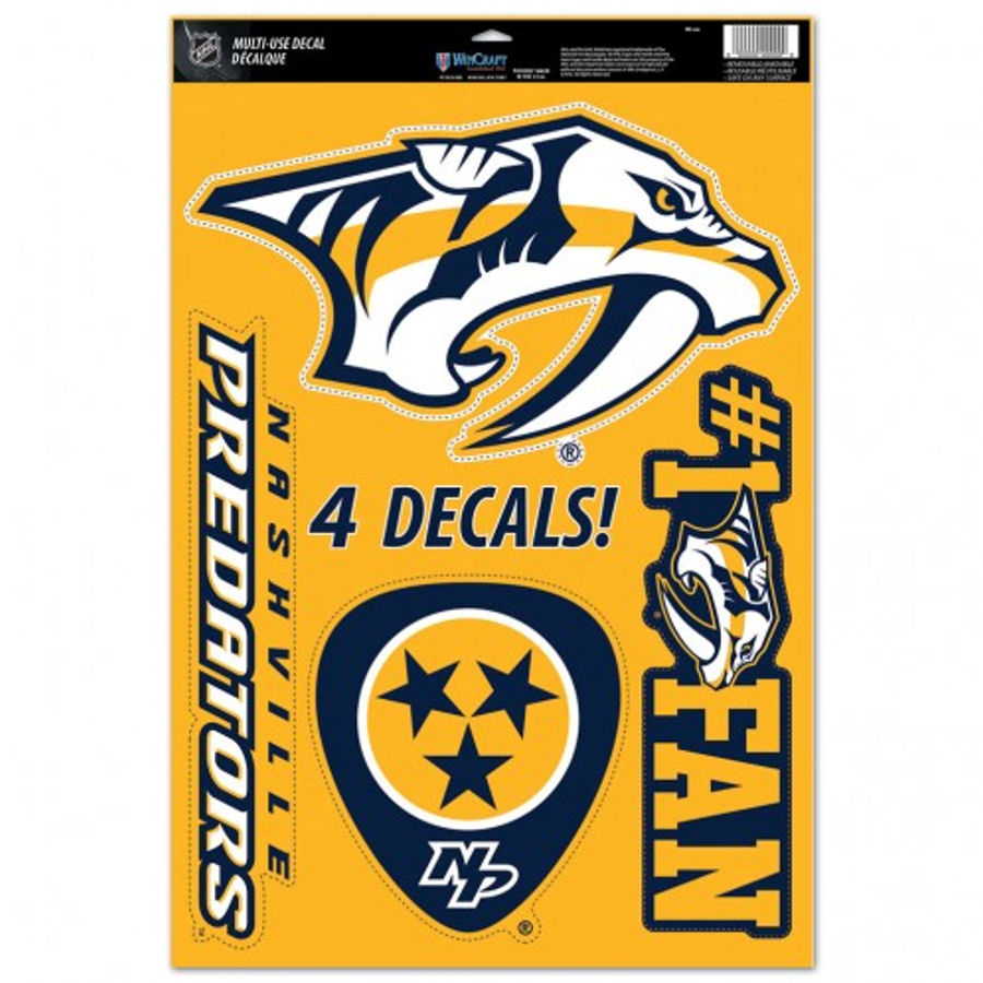 Nashville Predators - Set of 4 Ultra Decals at Sticker Shoppe