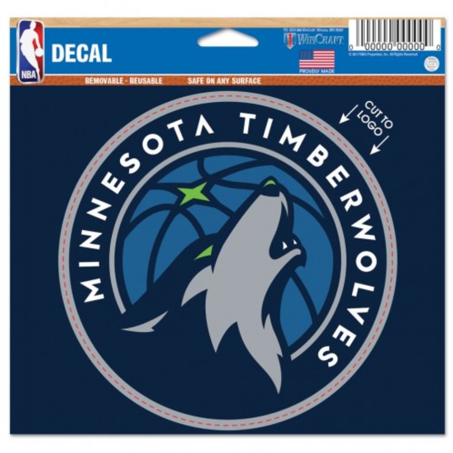 Minnesota Timberwolves - 4.5x5.75 Die Cut Multi Use Ultra Decal at ...