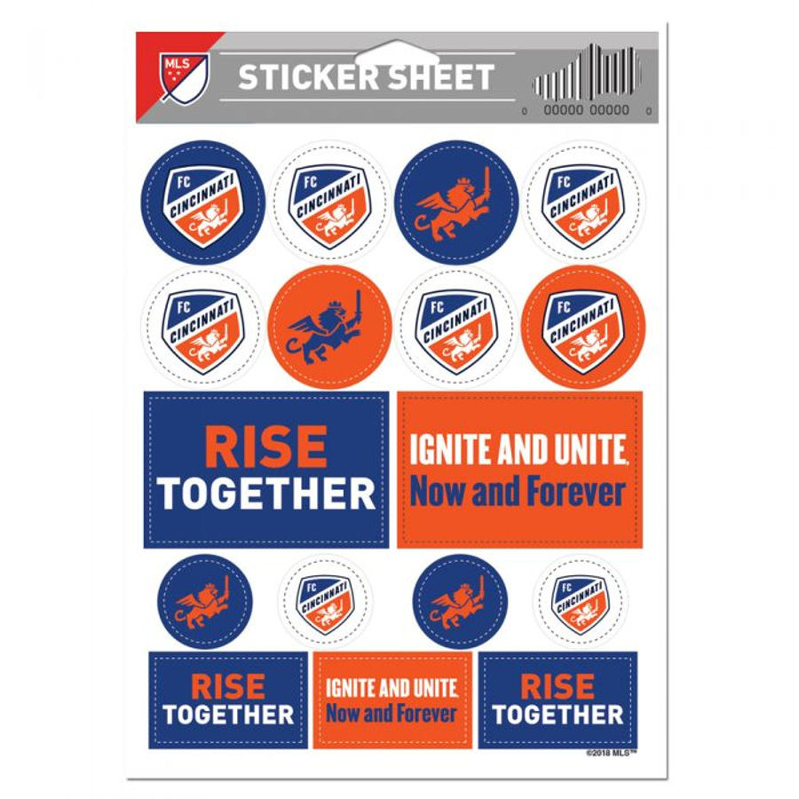 FC Cincinnati - 5x7 Sticker Sheet at Sticker Shoppe