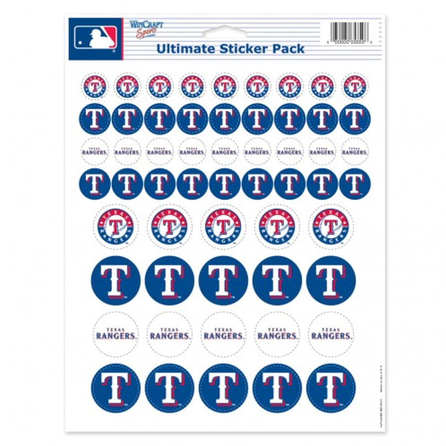 Texas Rangers - 8.5x11 Sticker Sheet at Sticker Shoppe