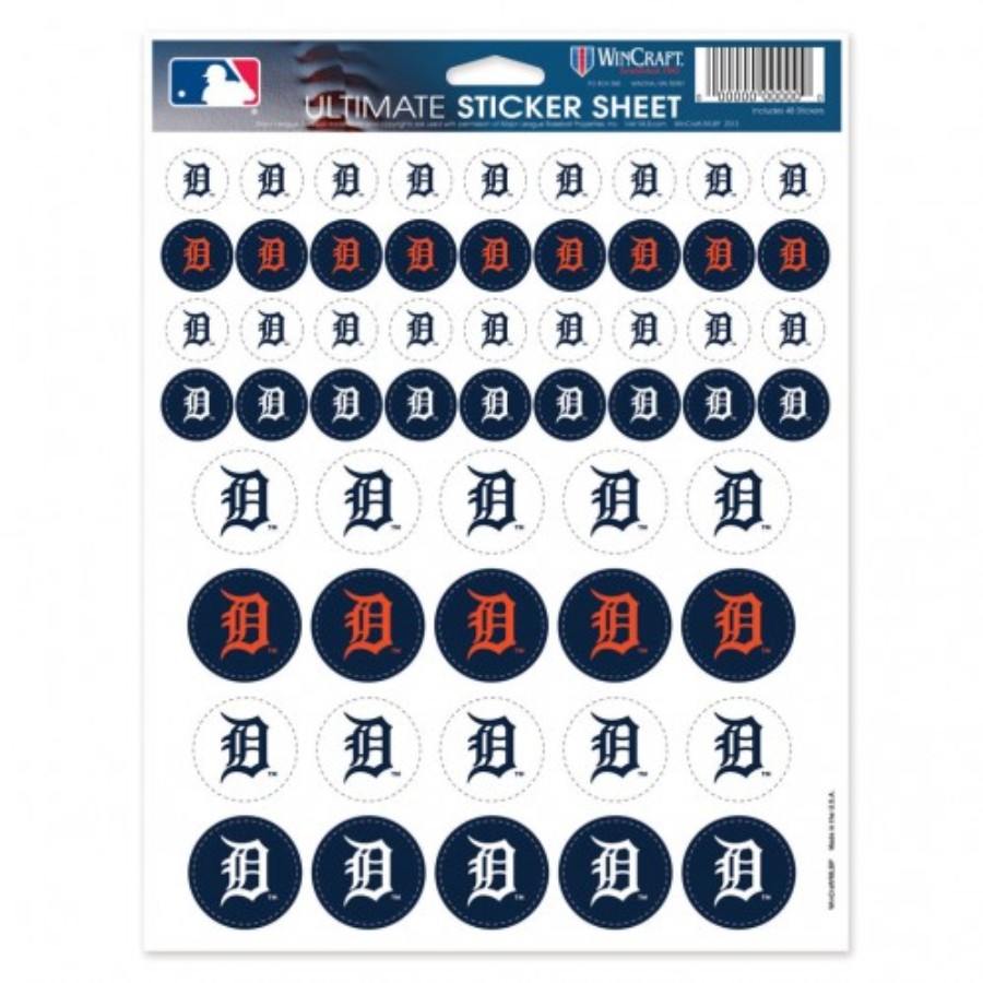 Detroit Tigers - 8.5x11 Sticker Sheet at Sticker Shoppe