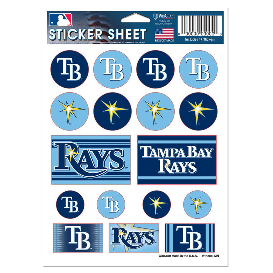 Tampa Bay Rays - 5x7 Sticker Sheet at Sticker Shoppe