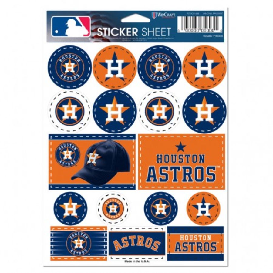 Houston Astros - 5x7 Sticker Sheet at Sticker Shoppe